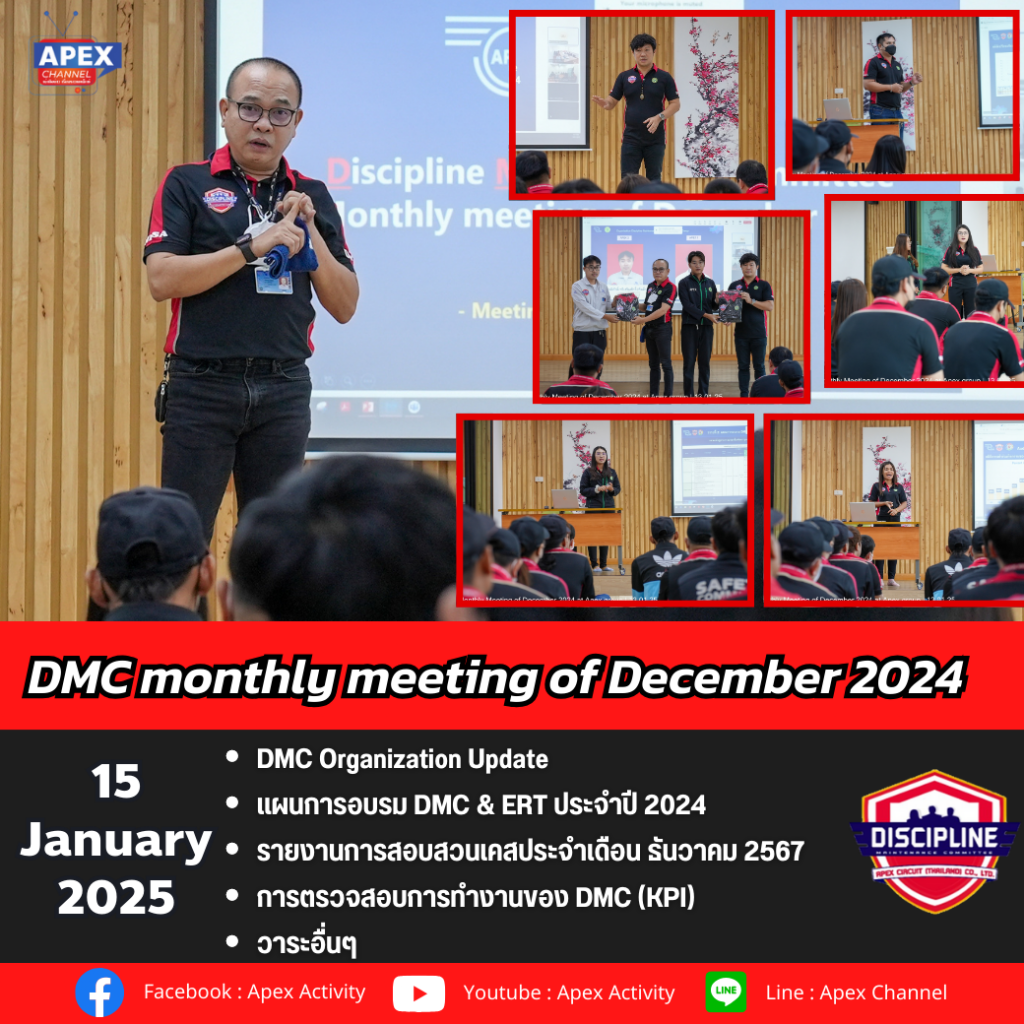 DMC Monthly Meeting of December 2024 | 15 January 2025 – MIS INFORMATION